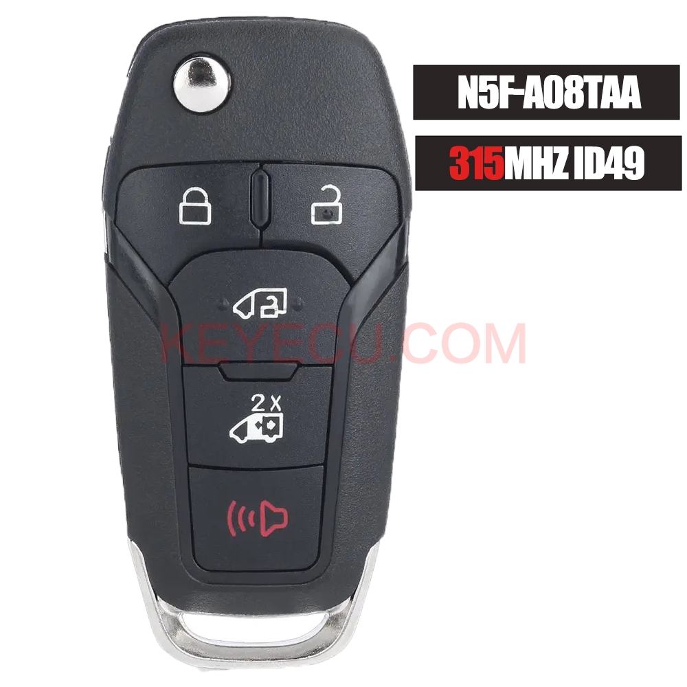N5F-A08TAA 164-R8236 Flip Remote Key Fob 315MHz ID49 for Ford Transit ...