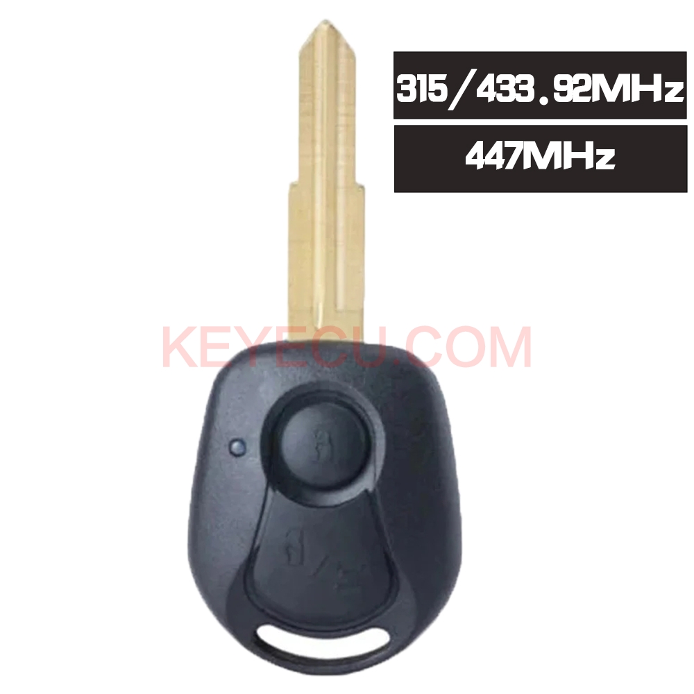 Remote Control Car Key With 2 Buttons 315MHz 433.92MHz 447MHz 4D60 Chip ...