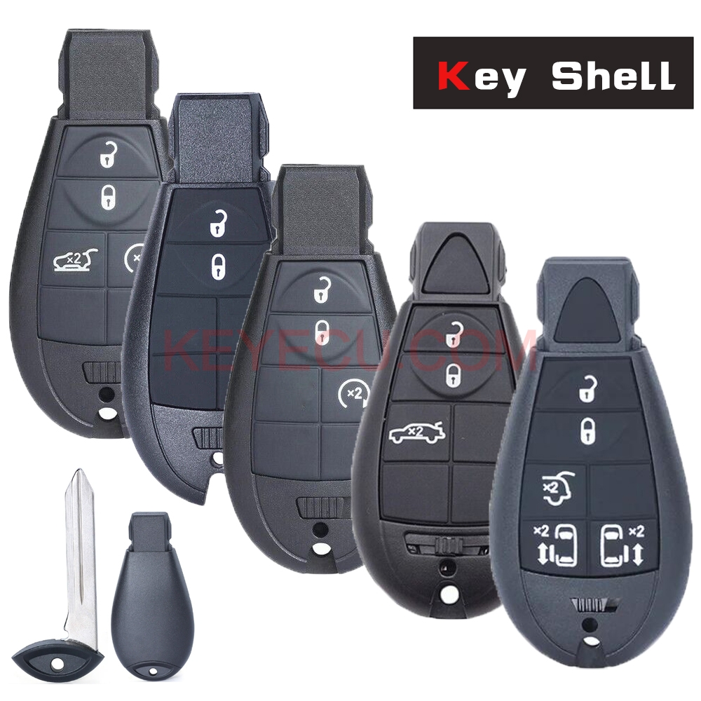 2/3/4/5 Button Remote Key Shell Case for Chrysler Jeep Grand Cherokee ...