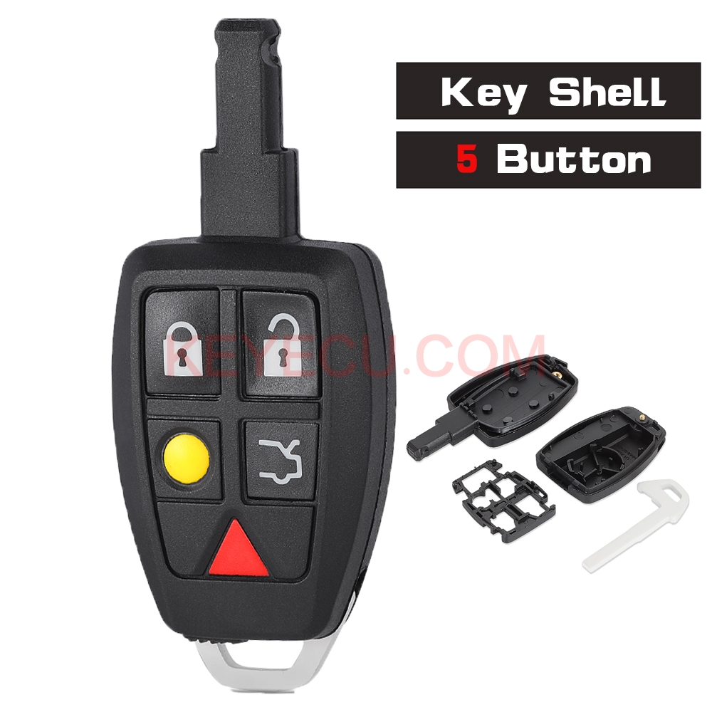 5 Button Remote Key Shell Case Housing Fob for Volvo C30 C70 S40 V50 ...