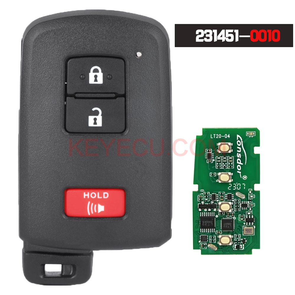 Board ID: 231451-0010, FCC ID: HYQ14FBB 3 Buttons Smart Prox Keyless Go ...