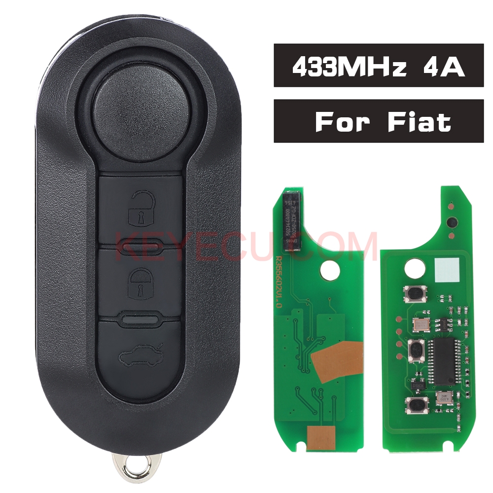 433MHz 4A Chip Flip Remote Key 2/3 Button for Fiat STRADA MOBI UNO ...